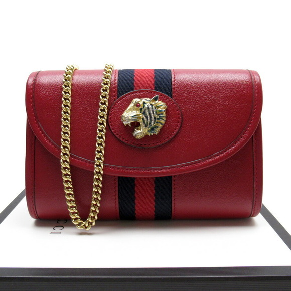Gucci | Bags | Gucci Rajah Tiger Head 2way Bag Leather Red | Poshmark